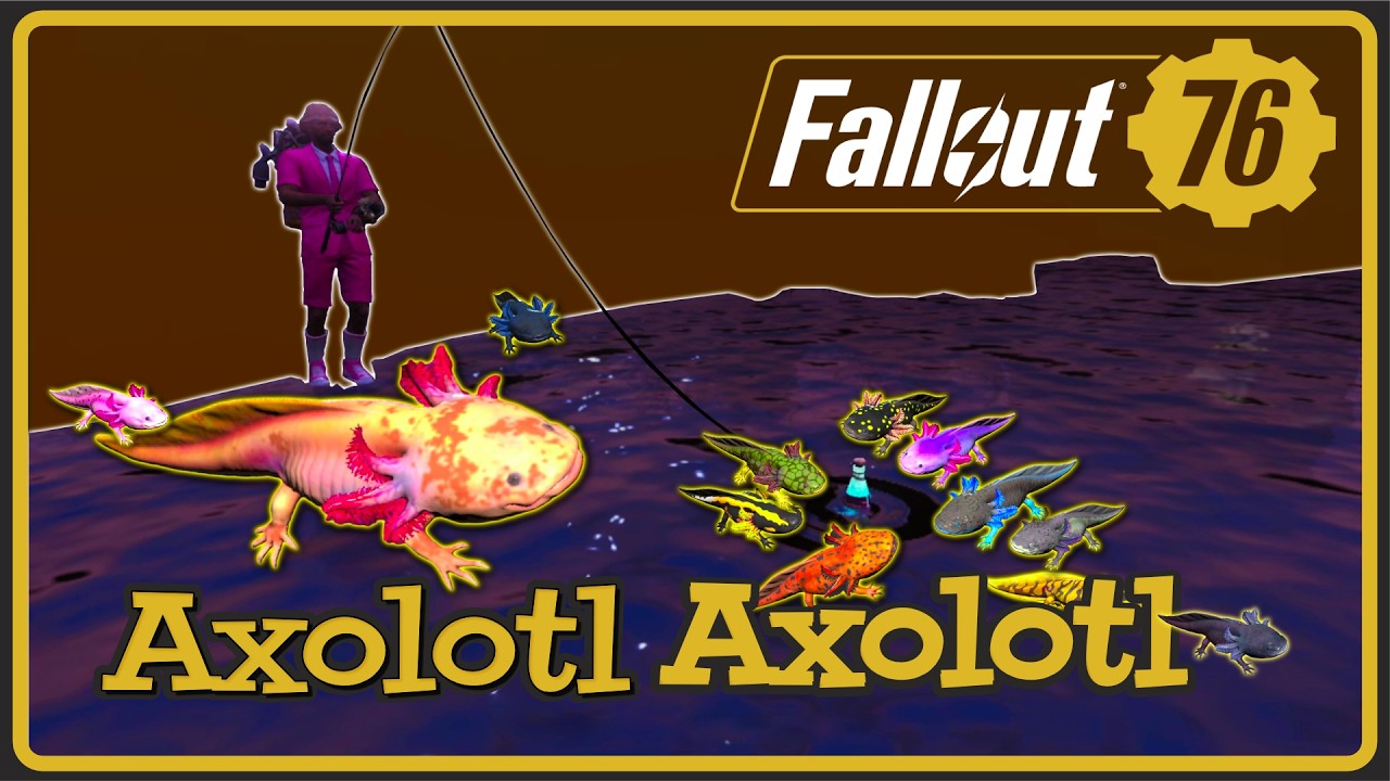 ALL Axolotl in Fallout 76 | Fishing in Fallout 76 Season 21: Gone ...