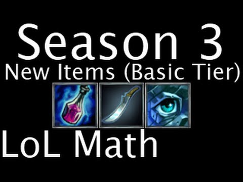 LoL Math - Season 3 New Items (Basic Tier) - YouTube