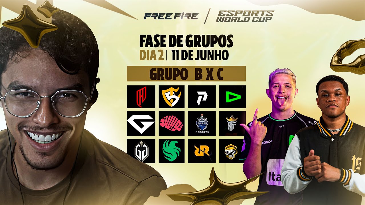 🔴FREE FIRE ESPORTS WORLD CUP - #EWC - DIA 02 - GRUPO B X C 🔴 - LIVE ON - #460K - YouTube