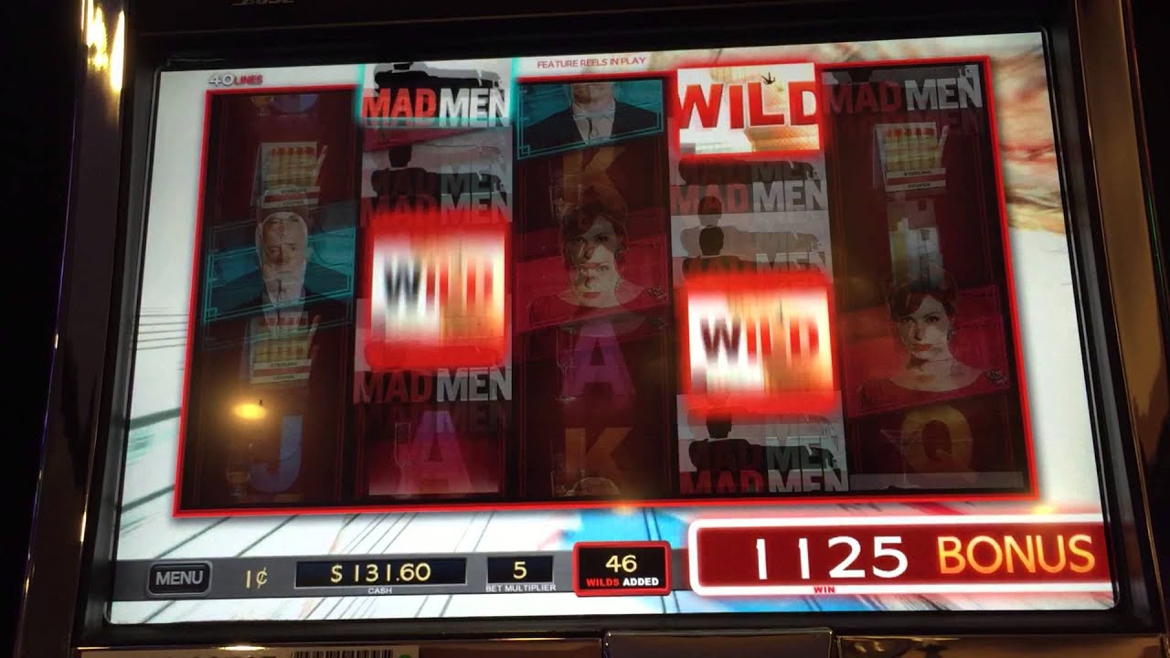 WMS Mad Men Slot: Falling Wilds Bonus - YouTube