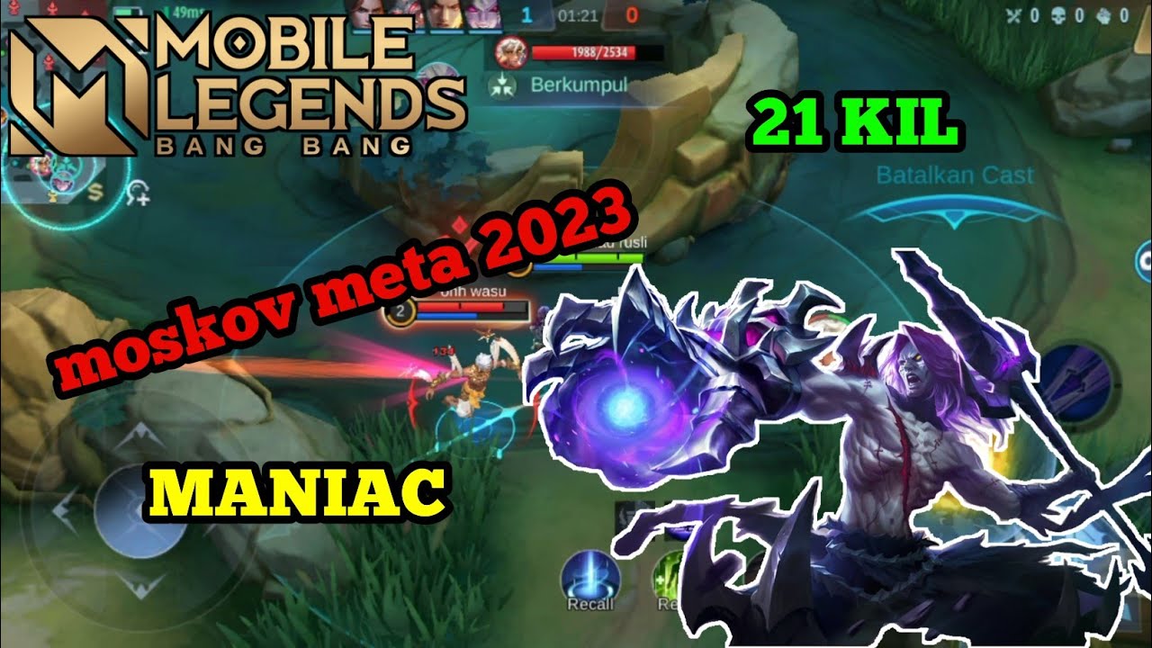 21 KILL MANIAC BUILD MOSKOV TERBAIK 2023 GAMEPLAY MOSKOV RATAKAN MUSUH ...