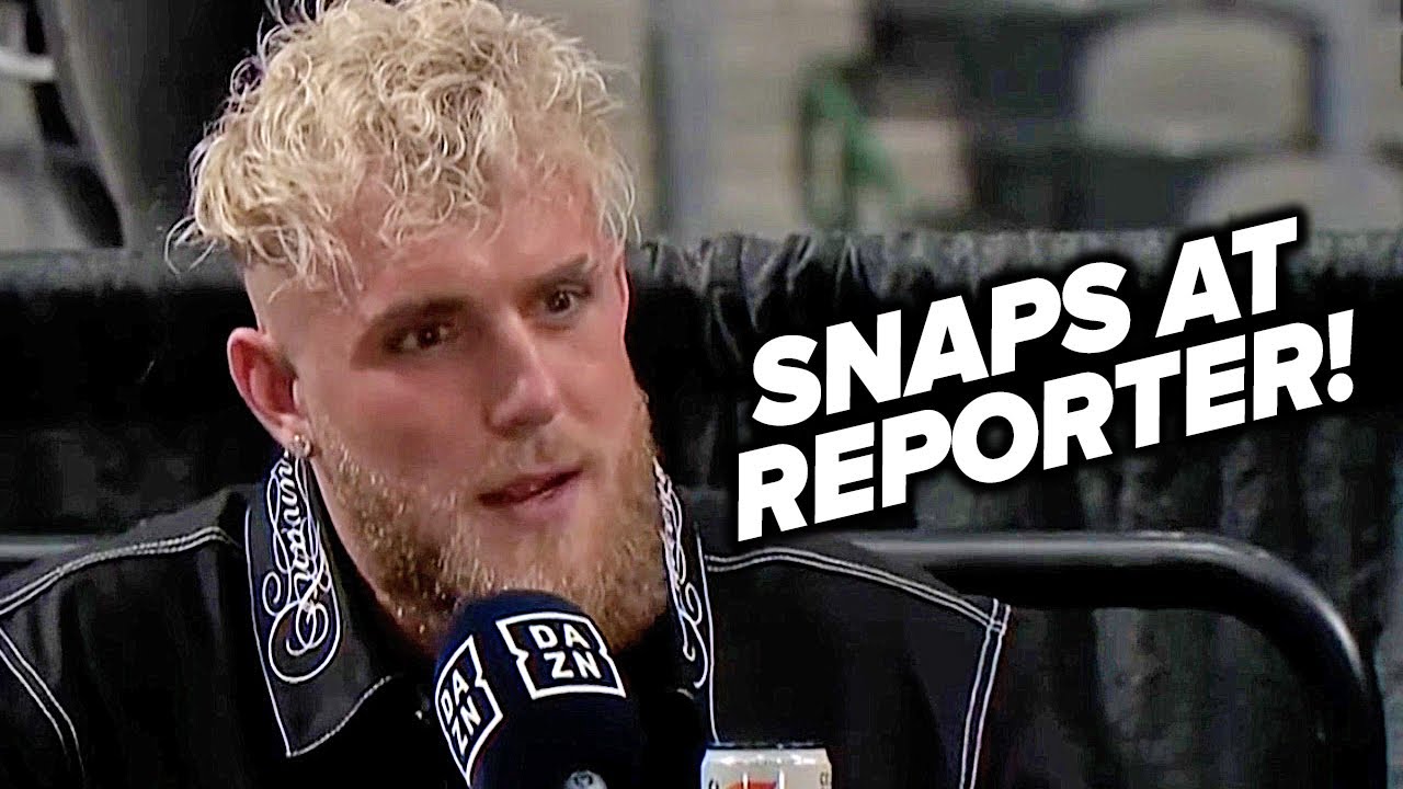 JAKE PAUL SNAPS AT REPORTER QUESTIONING RESUME! CALLS HIM CORNY & GETS ...