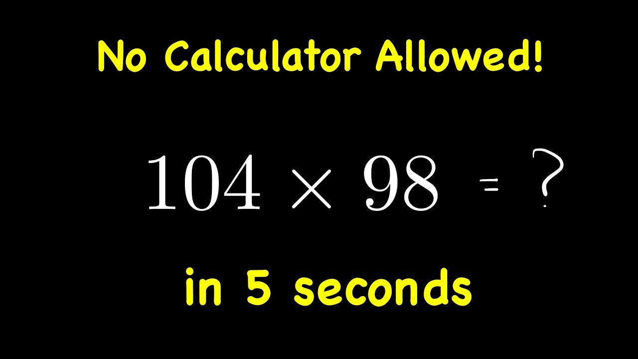 Fast Multiplication In 5 Seconds No Calculator YouTube fast-multiplication-in-5-seconds-no-calculator-youtube