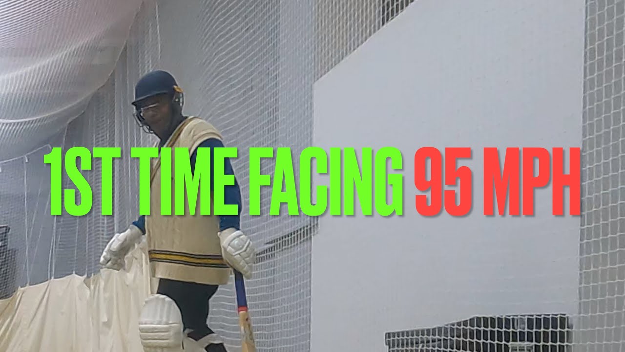 Village Cricketer faces 95mph for the First Time - YouTube