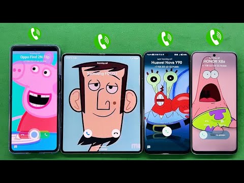 Cool Incoming Call Samsung Galaxy Z Fold 3 + OPPO Find N2 + Huawei Y90 ...