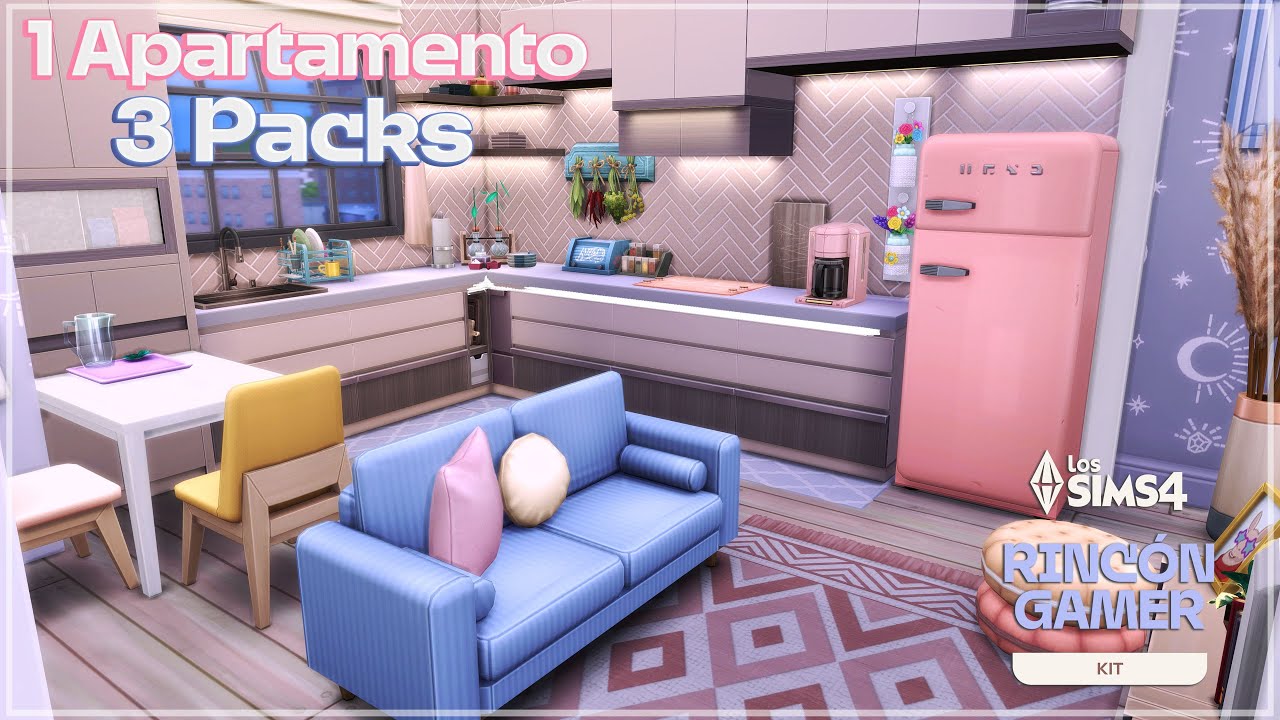 SIMS 4 ~ 1 Apartamento 3 KITS Comfy Gamer👾 Parte 1 | Speed Build - YouTube