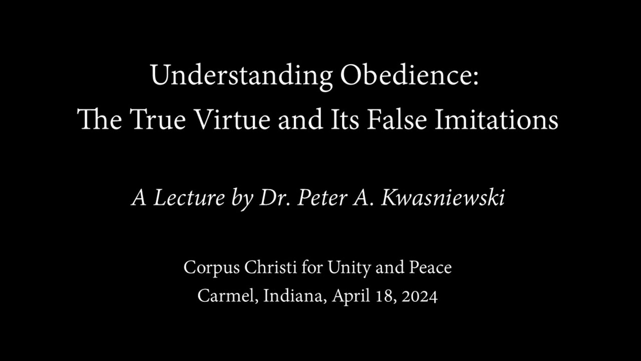 Understanding Obedience: The True Virtue and Its False Imitations - YouTube