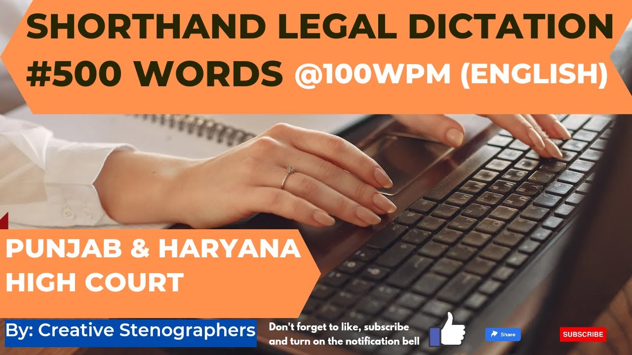 100 wpm |Shorthand Dictation for Sr. Scale Stenographers| Steno typist ...