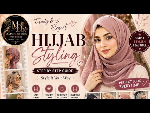 Hijab Styling Tutorial 🧕✨ | Trendy & Elegant Hijab Styles | Easy Step-by-Step Guide