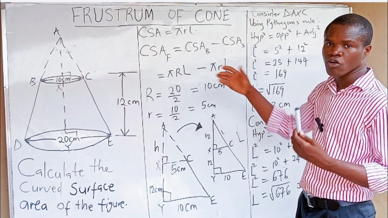 Curved Surface Area of a Frustum of a Cone | Solved Example & Easy ...