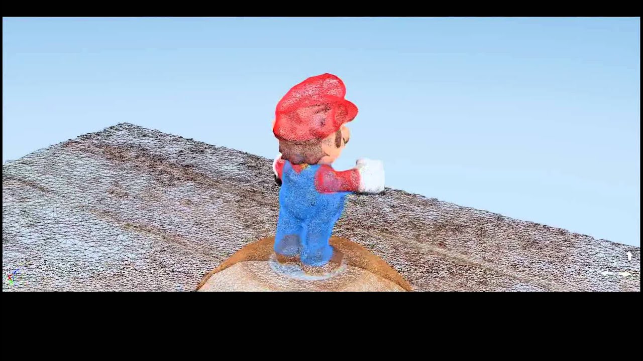 Mario figure - Test 3D scan - Wireframe - YouTube