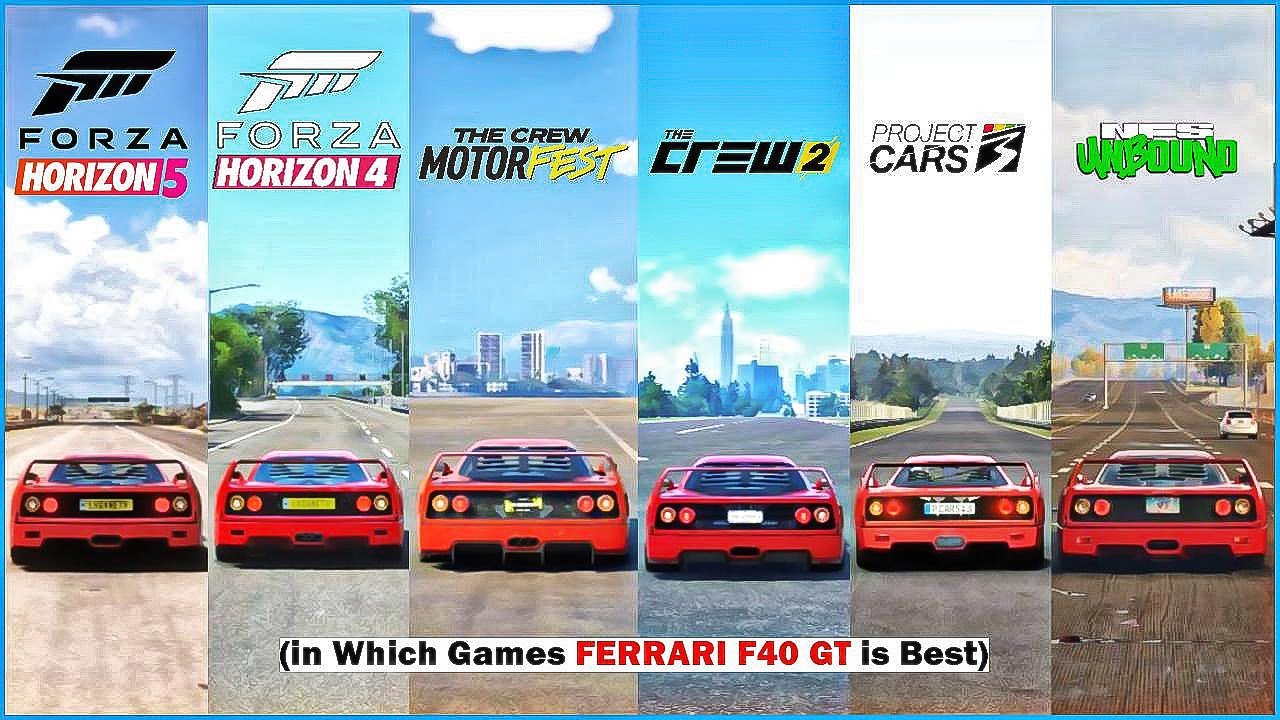 Ferrari F40 GT Sound & Top Speed, FH5, FH4, Motorfast, The Crew 2, NFS ...