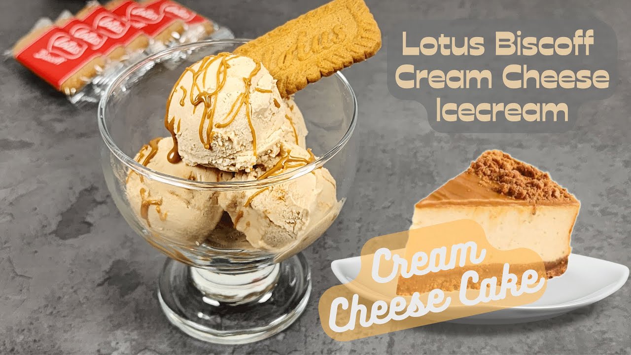 Lotus Biscoff Cream Cheese Icecream - YouTube