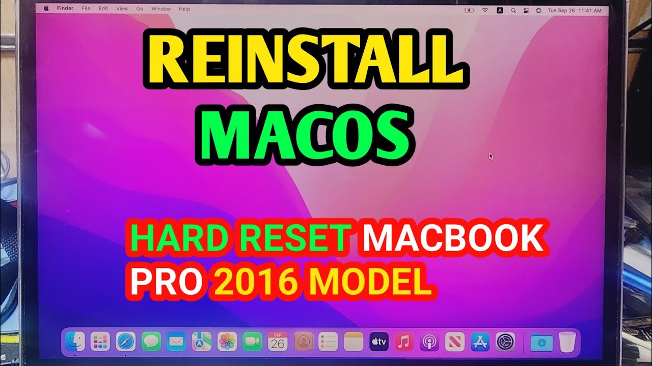 How to hard reset or reinstall macos MacBook pro 2016 model/format ...