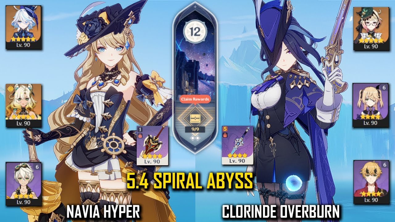 【GI】C0 Navia Hyper and C0 Clorinde Overburn - 5.4 - Spiral Abyss ...