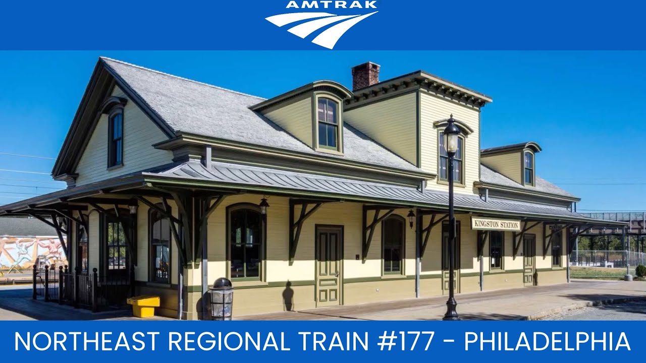 Amtrak Northeast Regional Train 177 to Philadelphia Announcements at ...