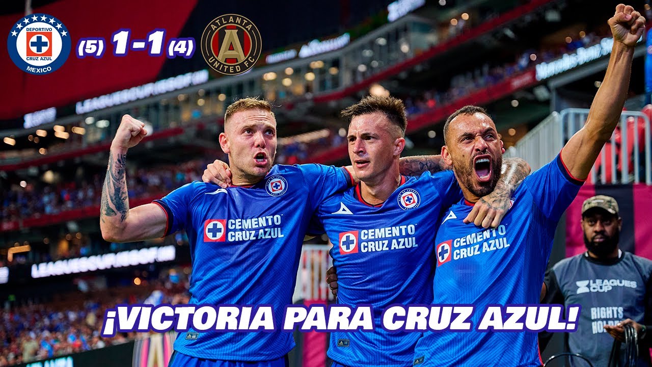 CRUZ AZUL LE GANA A ATLANTA EN PENALES LEAGUES CUP 2023 JORNADA 3 - EN ...