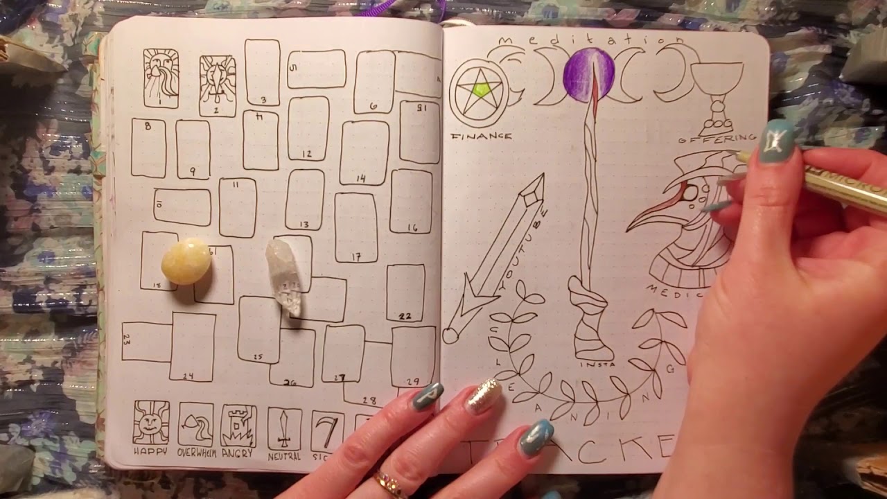 February Spread! Tarot Theme - Witch bullet journal of shadows and ...