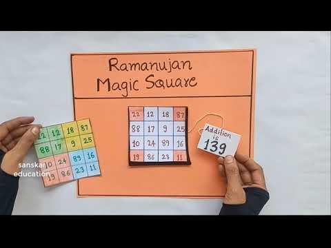 Ramanujan Magic Square |Math Working Model | - YouTube