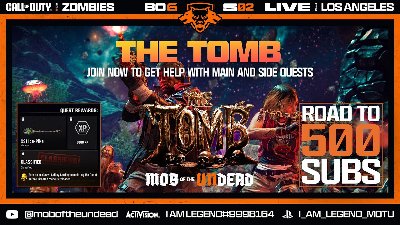 COD BO6 ZOMBIES [ THE TOMB ] Helping Players with Main & Side Quests ...