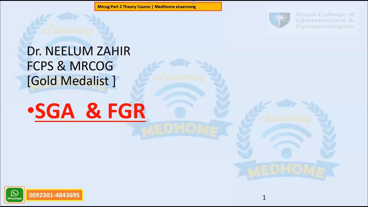 Mrcog Part 2 || Small for Gestational Age Green top Guideline # 31 ...