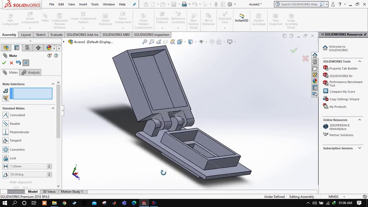 SOLIDWORKS - 13 | Assembling parts in solidworks - YouTube