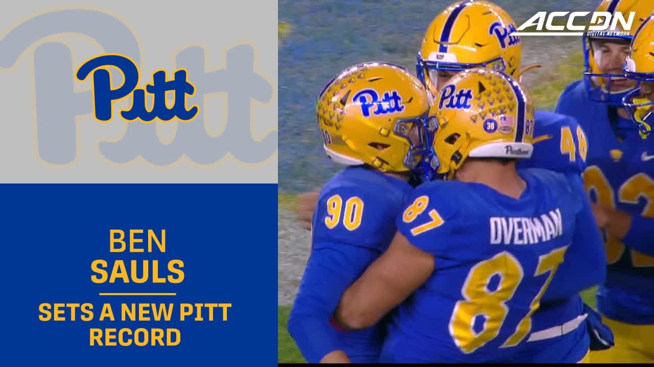 Pitt Kicker Ben Sauls Sets A New School Record - YouTube