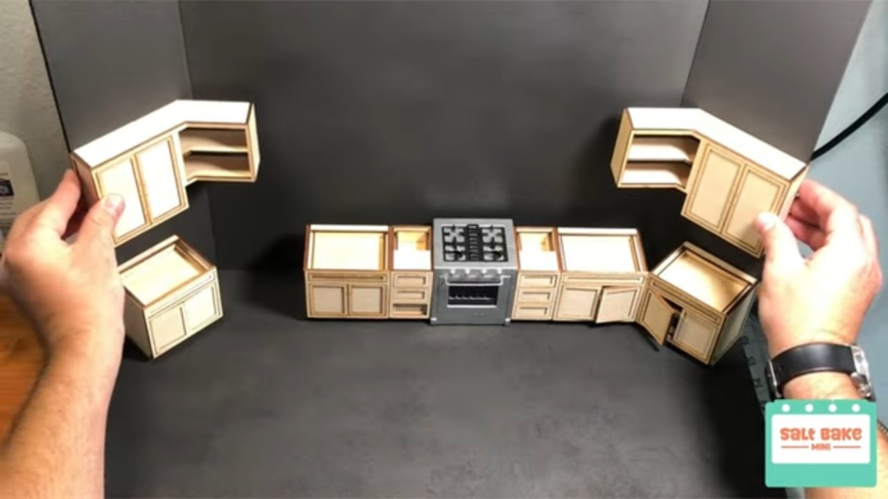 DIY Miniature Kitchen Cabinets for Fully Functioning Kitchen (Part 05 ...