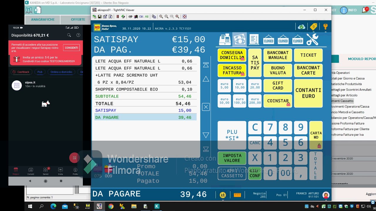 Sipos Srl - Esempio di pagamento con frontend Akira e metodo di pagamento Satispay - YouTube