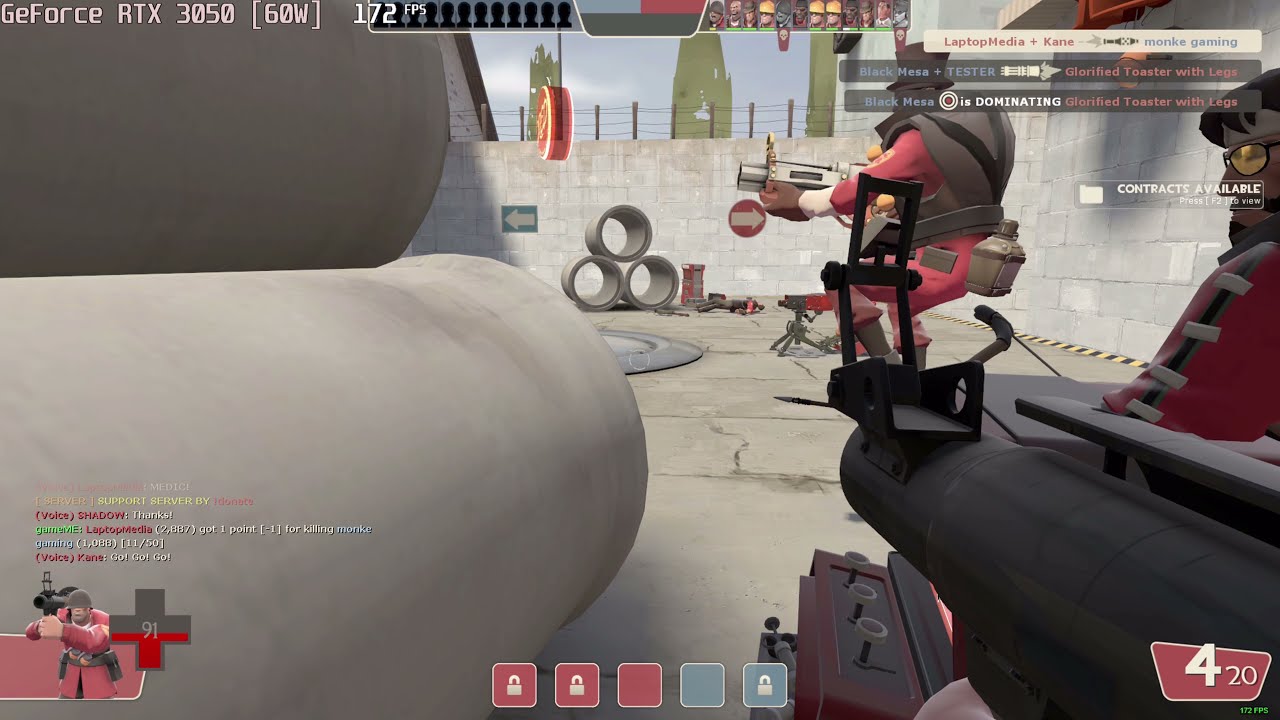🎮 NVIDIA GeForce RTX 3050 [Laptop, 60W] - Team Fortress 2 gameplay ...