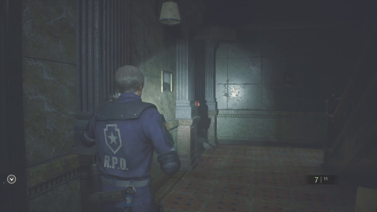 RE2 remake - zombie brains on the wall - YouTube