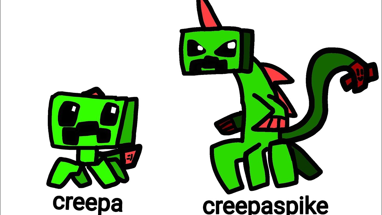 Drawing Minecraft mobs as Pokemon episode 1 creeper - YouTube