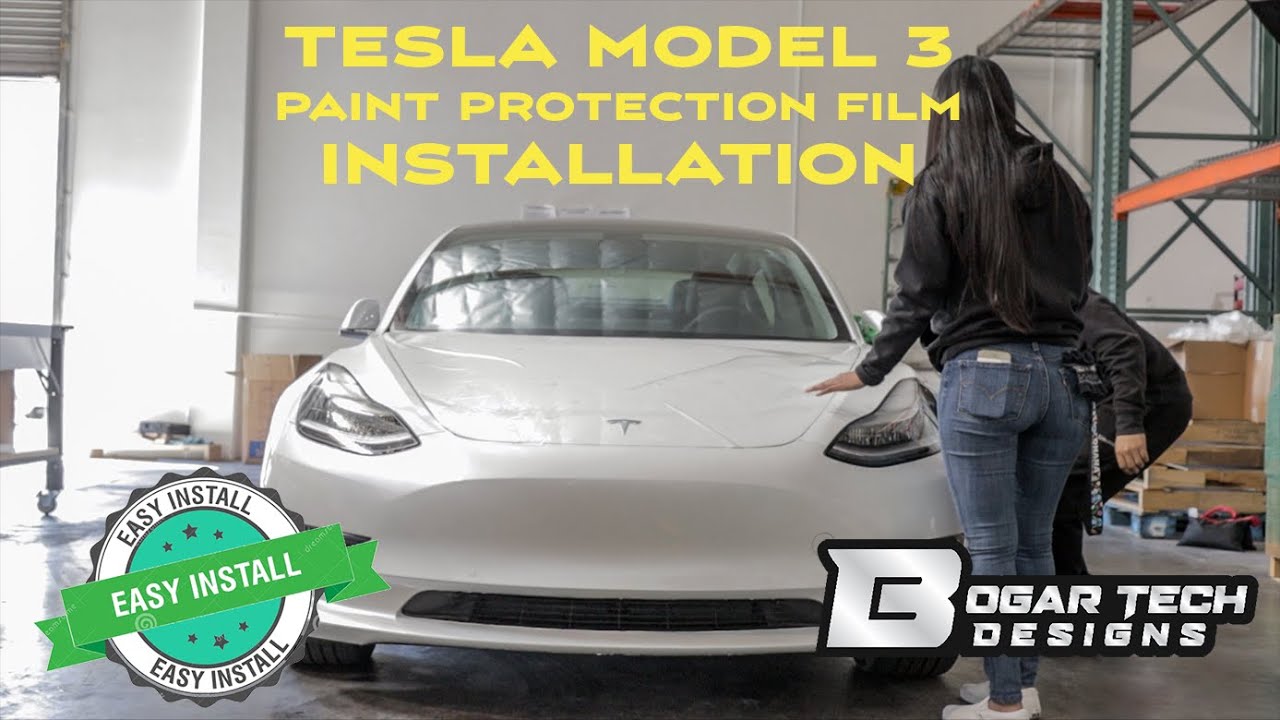 How To Install Paint Protection Film onto Tesla - YouTube