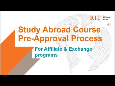 RIT Study Abroad Course Pre-Approval Instructions - YouTube