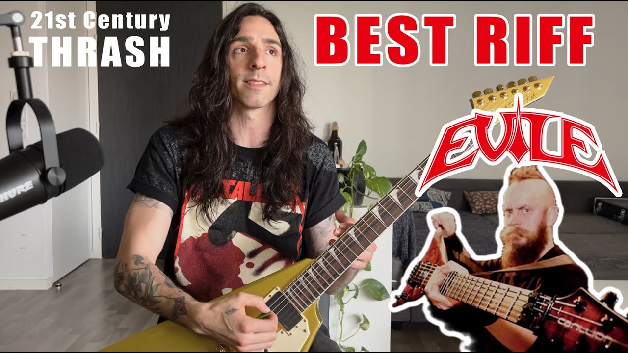 Playing Thrasher RIFF from Evile with OL DRAKE - YouTube