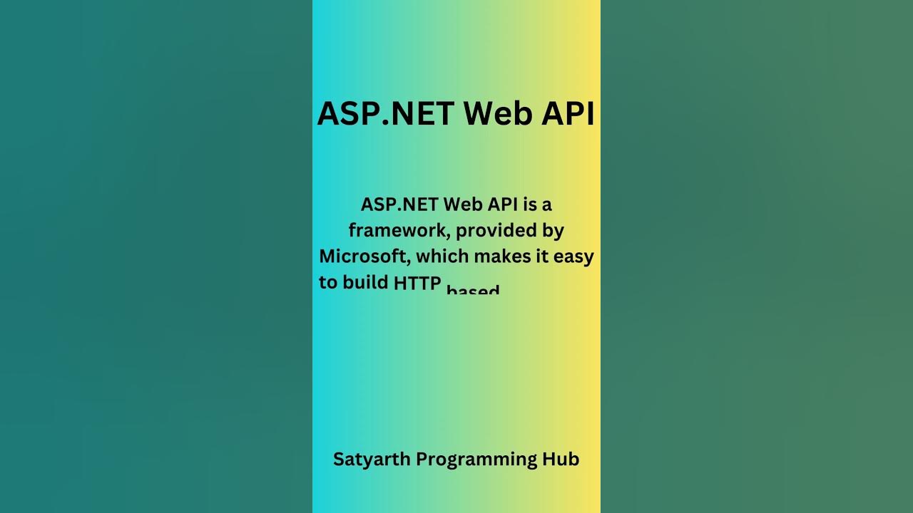 What is ASP NET Web API - YouTube