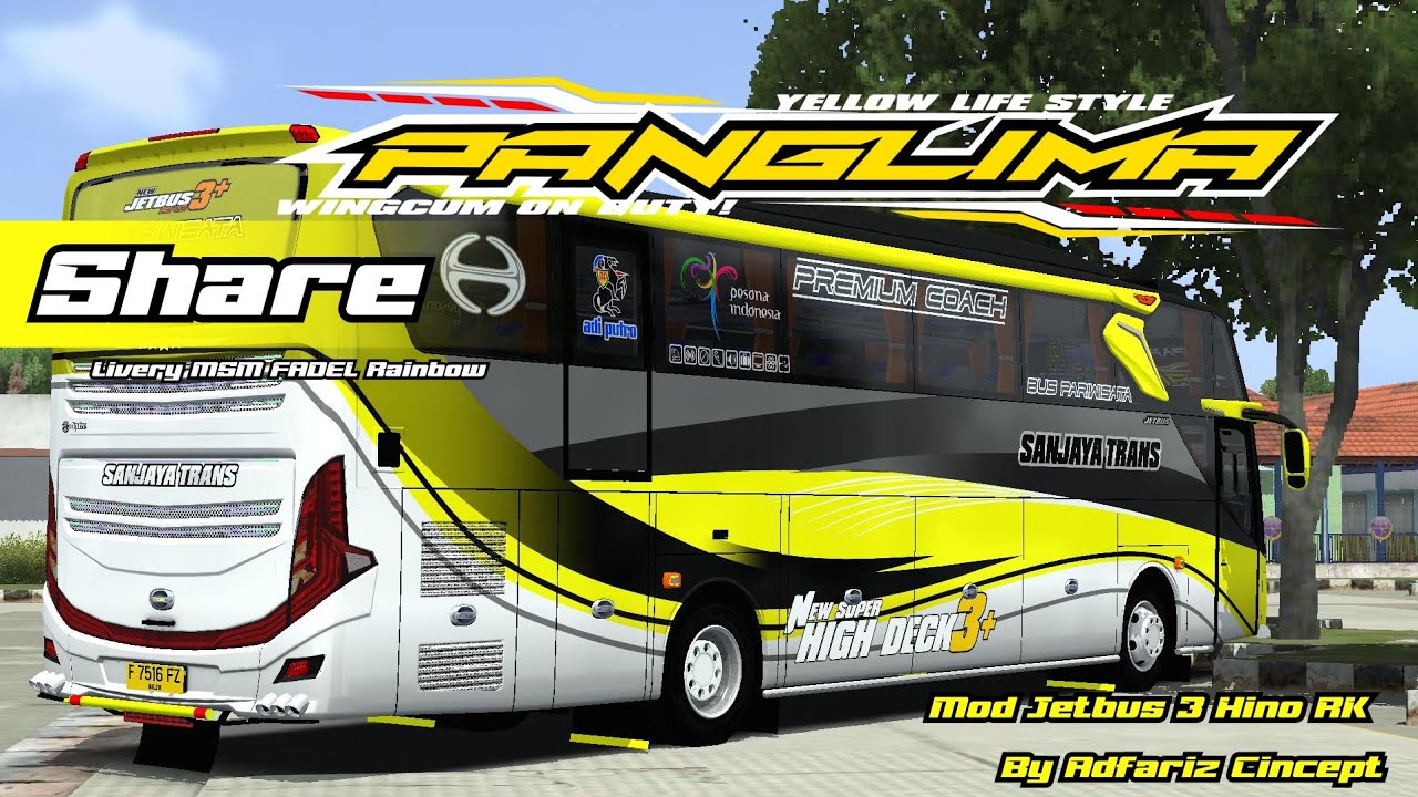SHARE!!🔥🔥 | Yellow Life Style | Livery Jetbus 3 By Adfariz Concept ...
