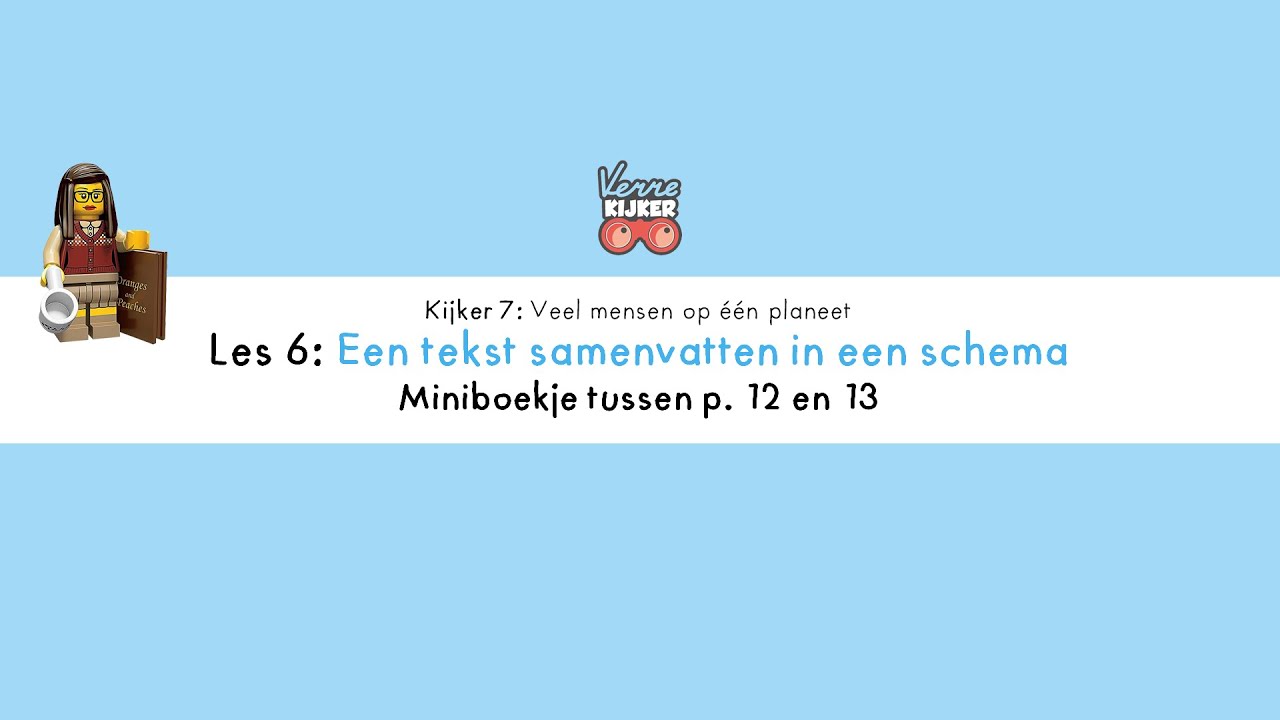 Kijker 7, les 6: Een tekst samenvatten in een schema - YouTube