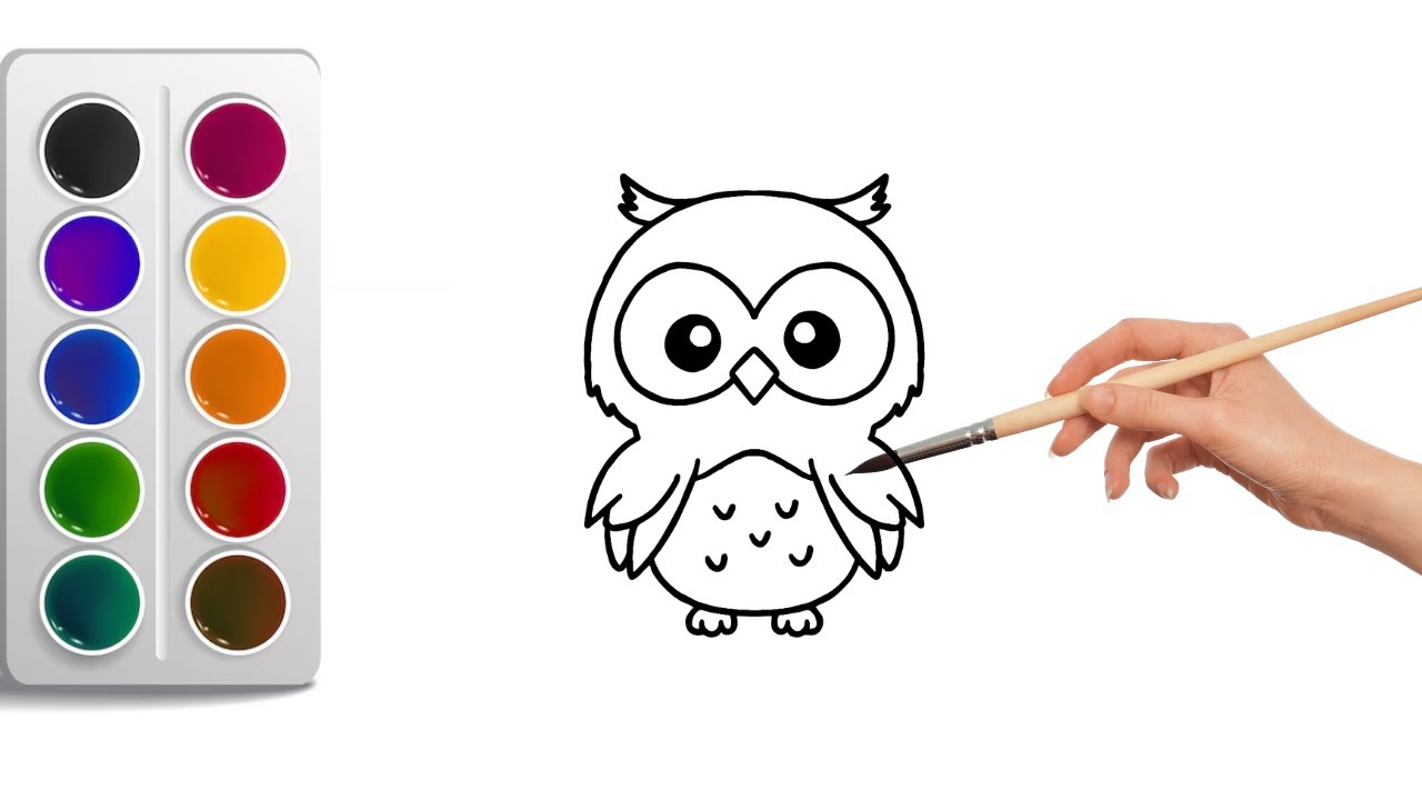 Owl Wonders: Coloring Fun with a Wise Owl | Kids' Art Adventure - YouTube