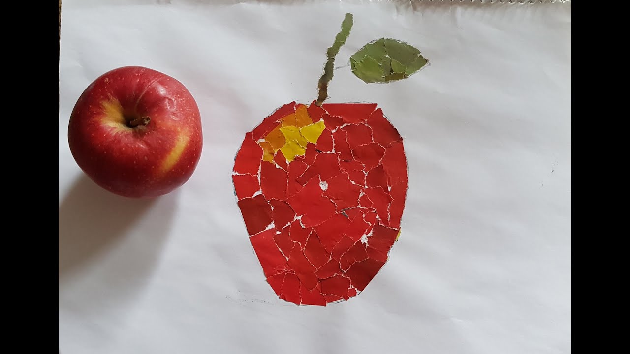Apple paper collage - YouTube