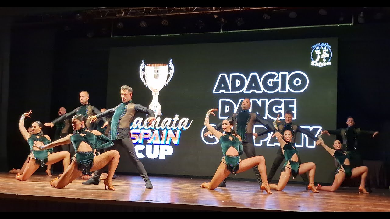 ADAGIO DANCE COMPANY SHOW EN BACHATA SPAIN CUP 2023 GRUPOS PAREJA - YouTube
