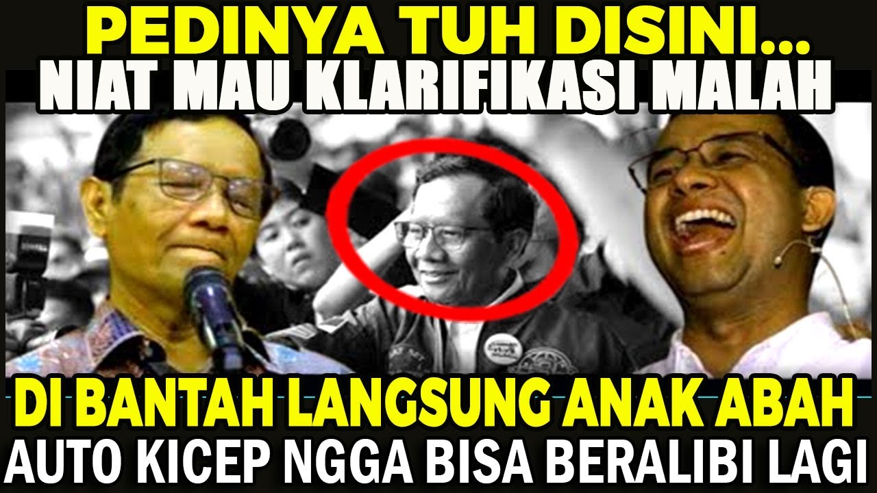 PEDIHNYA TUH DISINI ! PROF MAHFUD MD MULAI DITINGGALKAN PENDUKUNGNYA ...