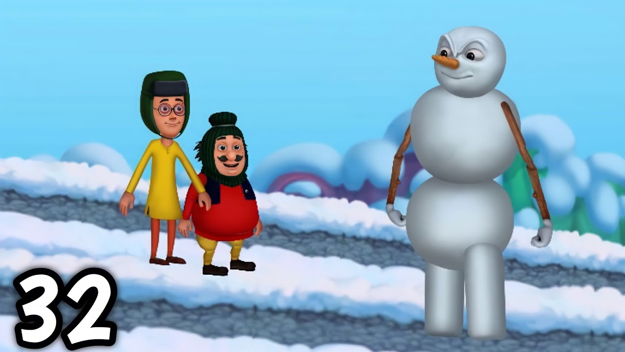 motu patlu speed racing gameplay level 1 map snow mountains part - 32 ...