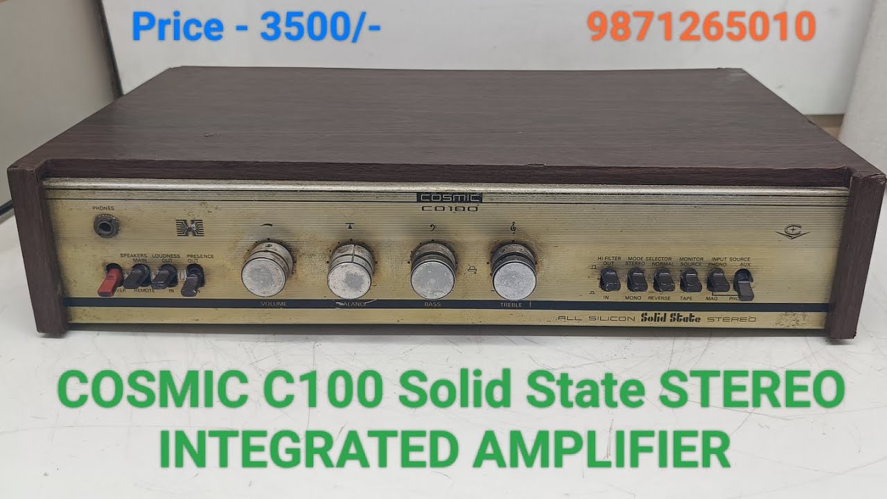 COSMIC CO 100 SOLID STATE STEREO INTEGRATED AMPLIFIER Price - 3500 ...