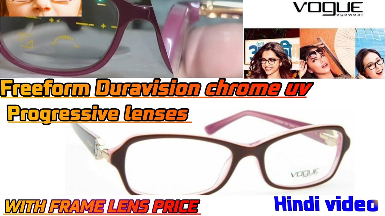 ZEISS Progressive lens freeform 1.5 index with frame Vogue fitting look ...