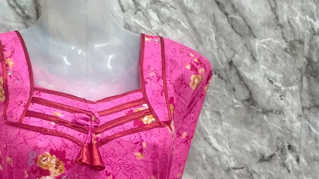 3xl Nighty Neck Design/Simple Neck pattern/With out zip/piping type How ...