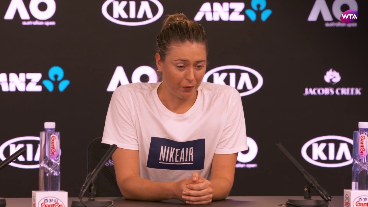 2018 Australian Open Press Conference: Maria Sharapova starts with a ...
