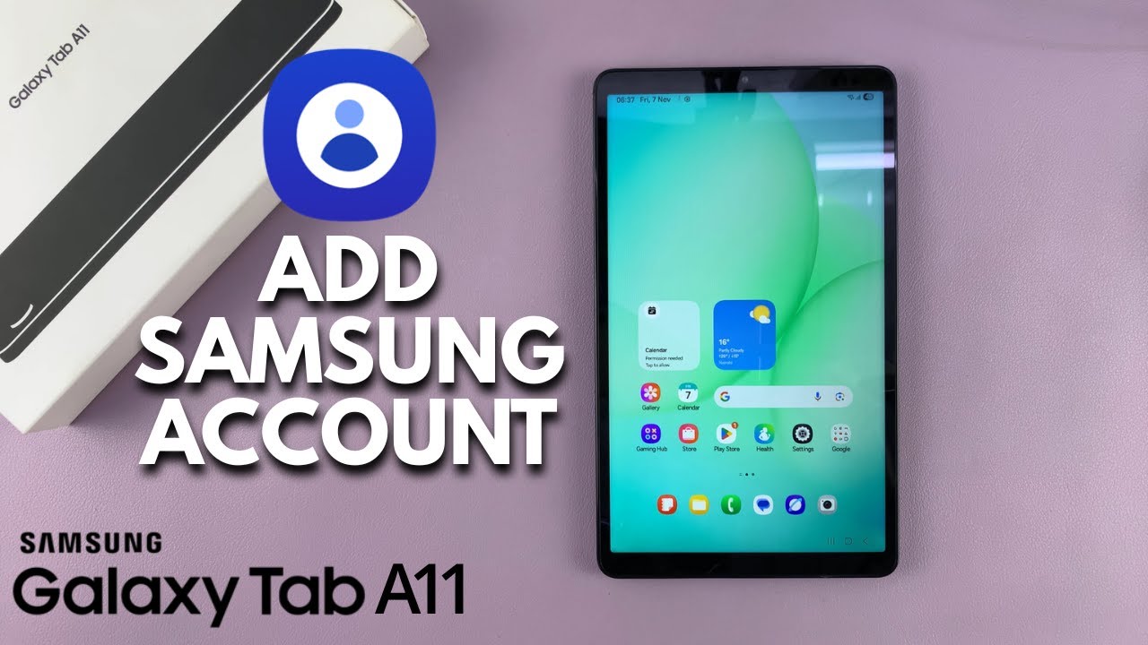How To Add Samsung Account To Samsung Galaxy Tab A11 - YouTube
