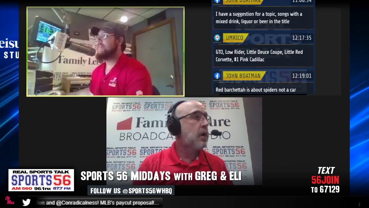 Sports 56 Middays w/ Greg Gaston & Eli Savoie - YouTube