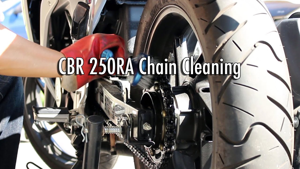 Motorcycle Chain Cleaning & Maintenance - CBR 250R - YouTube